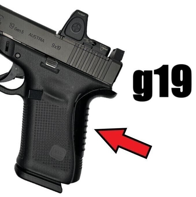 Glock 19 Backstrap Beavertail 1911 Style Black | eBay