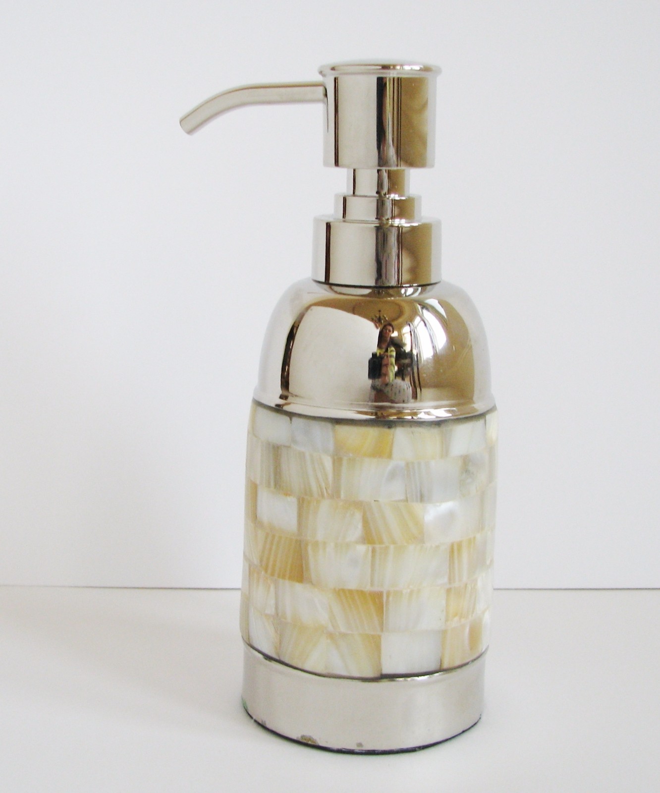 NEW SILVER+BEIGE,TAN MOP MOSAIC TILES KITCHEN,BATHROOM SOAP+LOTION ...
