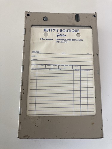 VINTAGE PORTA-PAK Invoice Receipt Metal Storage With Receipts | eBay