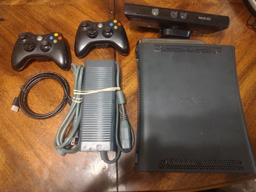 Black Xbox 360 Bundle W/Kinect, 2 Controllers Bundle 500gb or 1tb ...