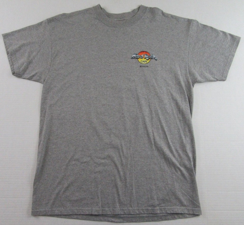 HARD ROCK CAFE Boston 2000 The Evolution Of Rock Souvenir Gray T Shirt ...