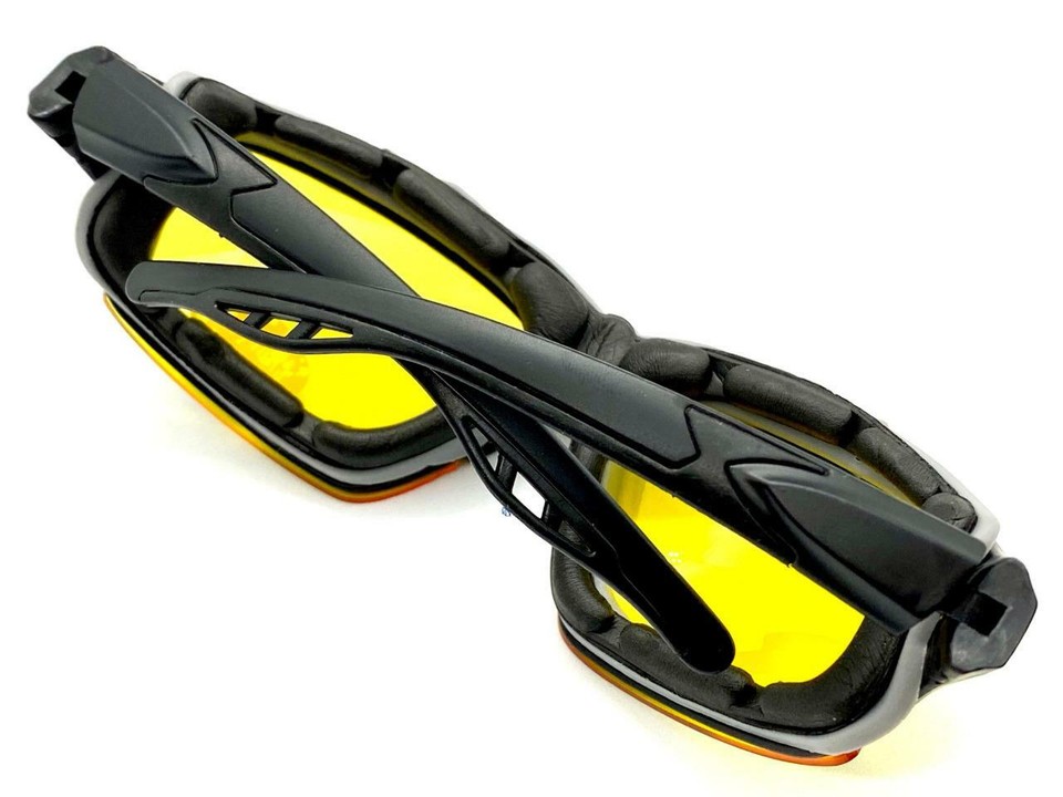 MOTORCYCLE Night Riding Padded Safety Protective SUN GLASSES GOGGLES ...