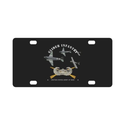License Plate -Army - Glider Infantry w Towed Glider w Infantry Glider ...