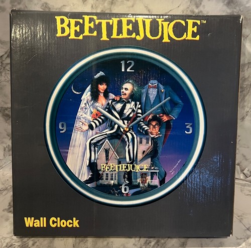Beetlejuice Battery Powered Wall Clock Tim Burton 2001 660392804237 | eBay
