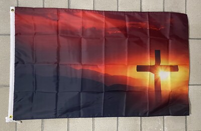 Jesus Saves Flag FREE SHIP God Cross Republican Lib Save America USA ...