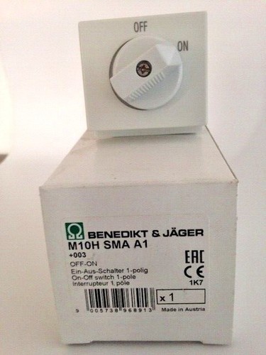 TELUX BENEDIKT & JAGER M10H SMA A1 1POLE OFF/ON ROTARY CAM SWITCH 20A ...