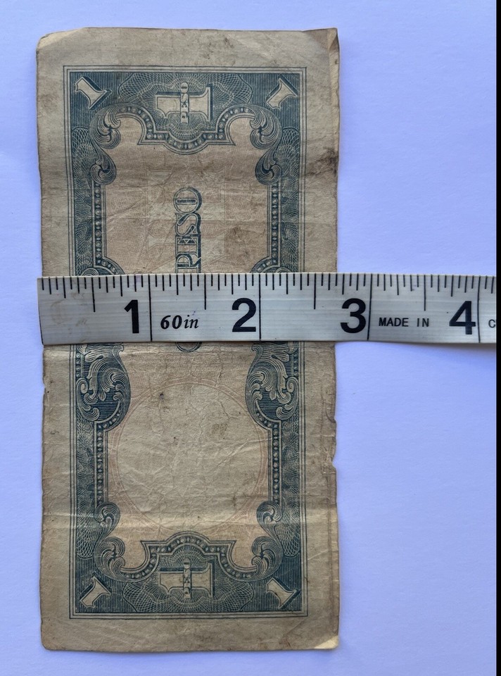 1940's WWII Philippines Japanese Occupation 1 Peso Block 33 Paper Money ...
