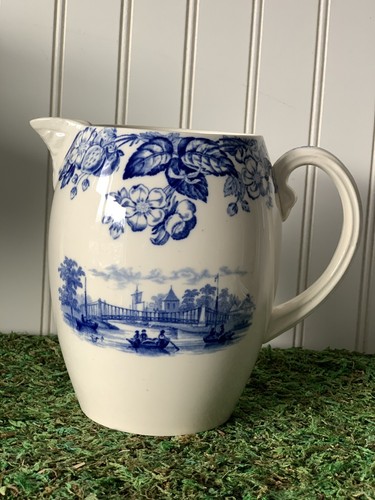 Copeland Spode Old Salem Blue Transferware Jug Pitcher | eBay