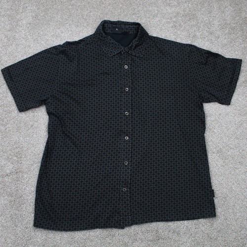 BOSS Hugo Boss Festa 1/8 Shirt Adult XL Black Geometric Mercerised ...