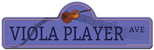 Viola Player Street Sign | Indoor/Outdoor | Funny Home Decor for ...