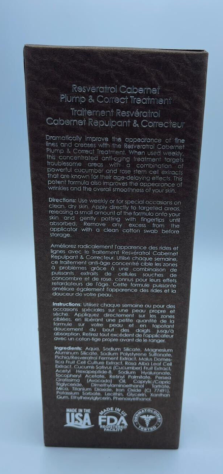 vine vera resveratrol cabernet Plump & Correct Treatment 15g/0.53oz | eBay