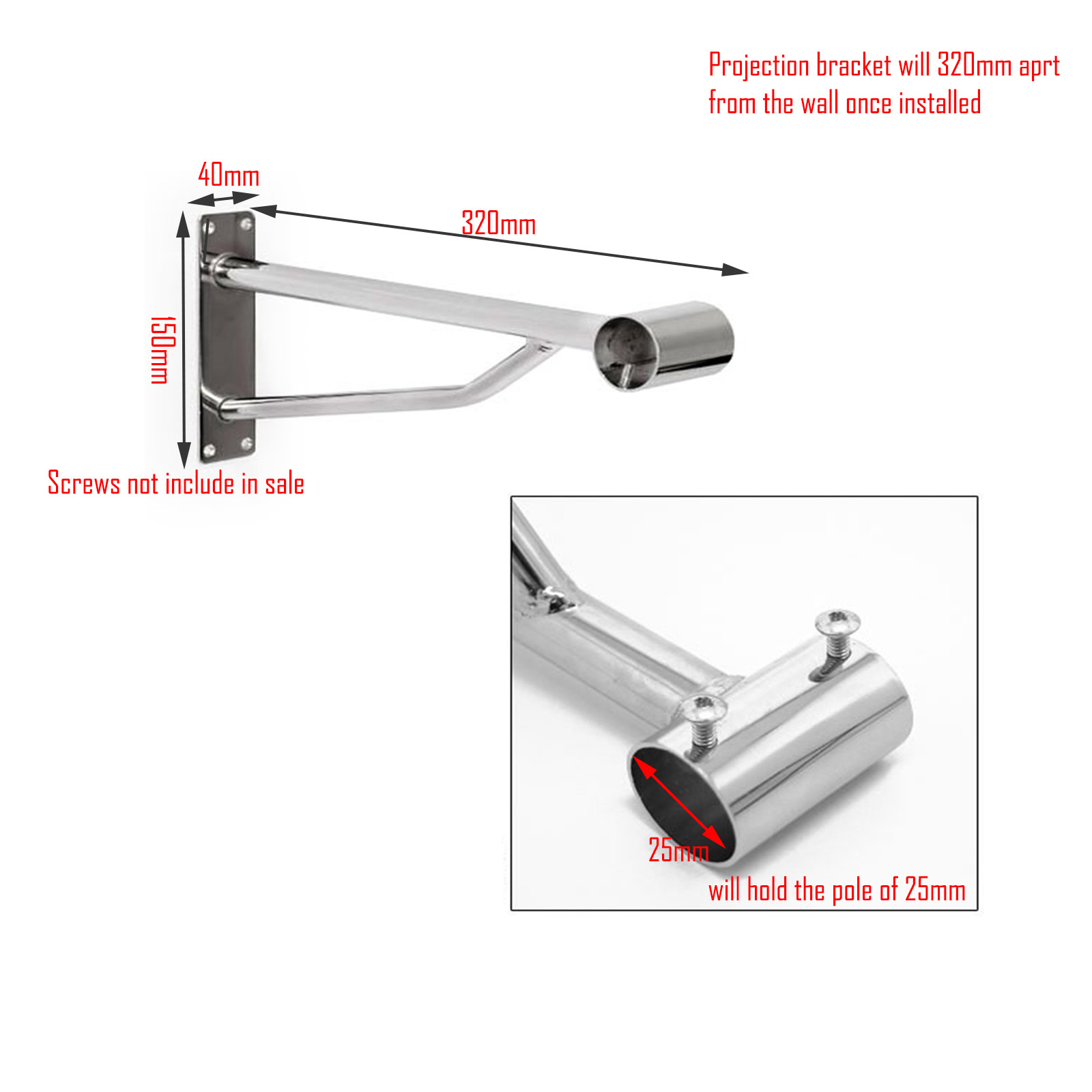 Wall Mounted arms quality wall fixing notch arms for retail display and ...