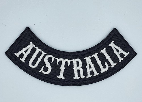 "Australia" Bottom Rocker B&W Biker Harley Davidson Motorcycle Patches ...