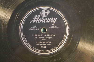 STEVE GIBSON & THE ORIGINAL RED CAPS---I LEARNED A LESSON (1951 TOP ...