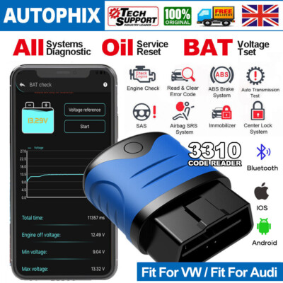 Car All System Diagnostic Tool Code Reader BMS OIL Reset Fit For VW Fit ...