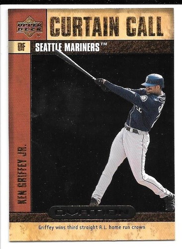 KEN GRIFFEY JR 2000 UPPER DECK OVATION CURTAIN CALL CC20 SEATTLE ...