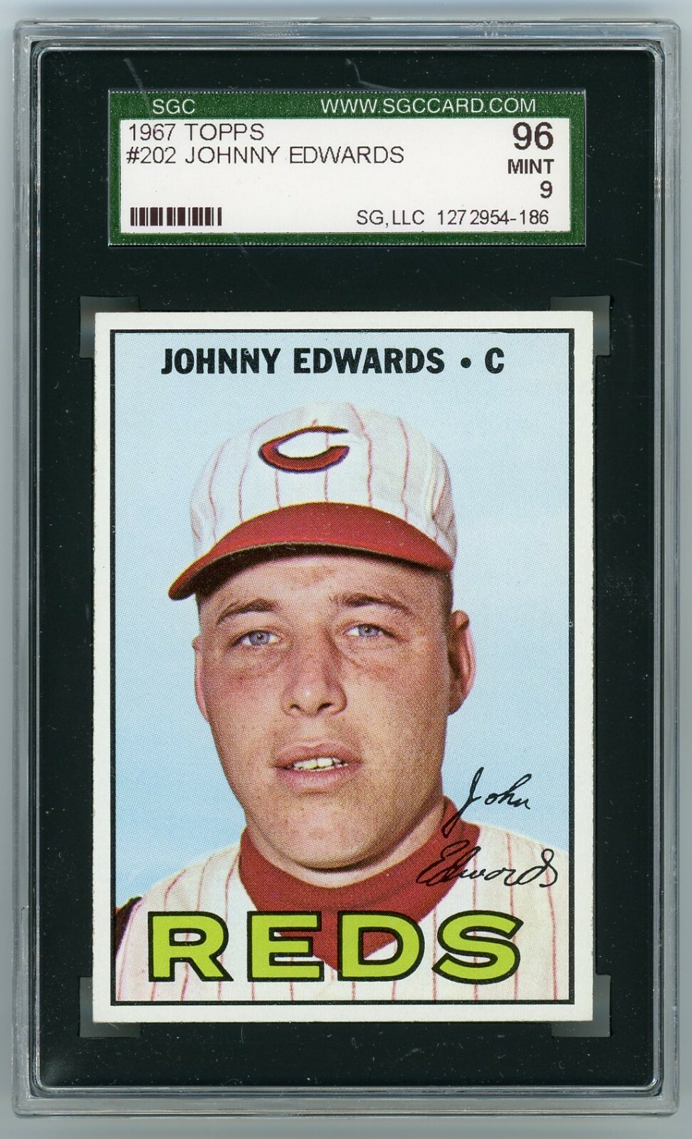 1967 Topps #202 Johnny Edwards SGC 9 MINT #1272954-186 **DEC21** | eBay