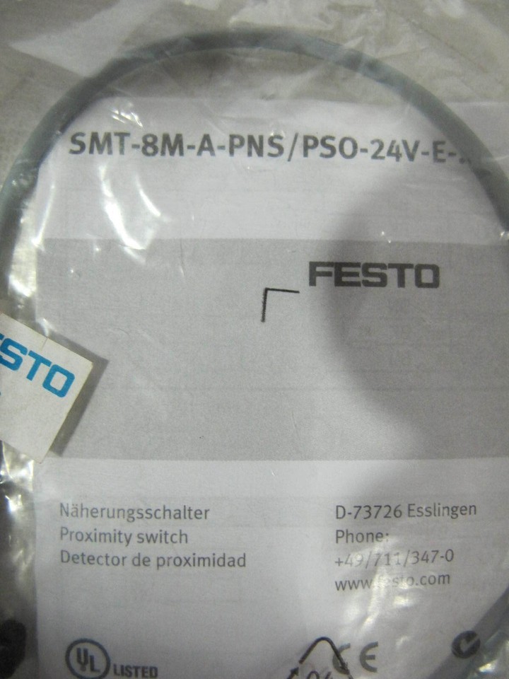 (NEW) Festo Cylinder Position Reed Switch SMT-8M-A-PSO-24V-E-0,3-M8D ...