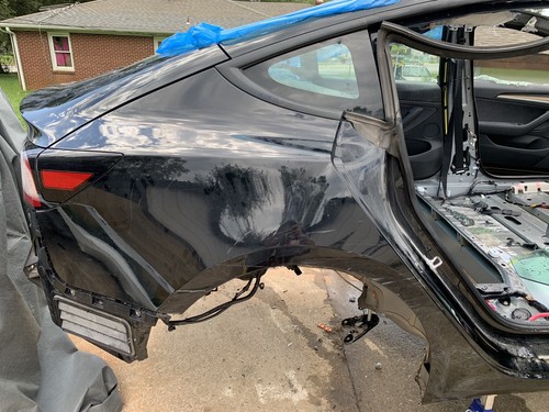 2018-2023 Tesla Model 3 Rear Right Quarter Panel Structural Frame Cut ...