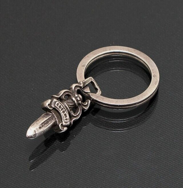 Authentic CHROME HEARTS Split Dagger Key Ring Key Cha… - Gem
