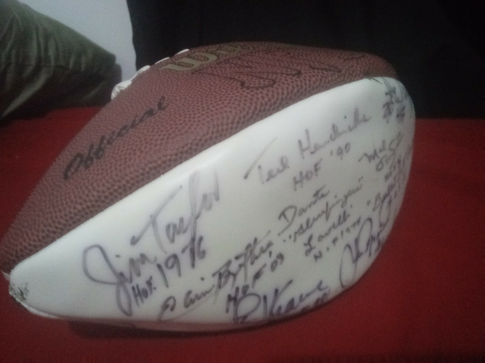 Official Wilson NFL Football Autographed by 23 Hall of Fame NFL Players ...