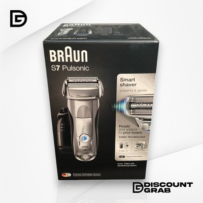 Braun - S7 Pulsonic Shaver Wet Dry Shaver w/ Clean & Charge System ...