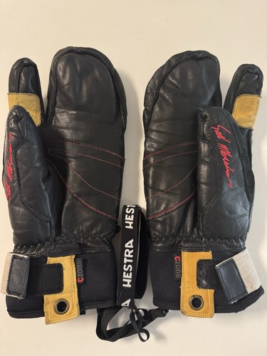 Hestra Seth Morrison Pro Model 3 Finger Padded Leather Gloves/Mittens ...