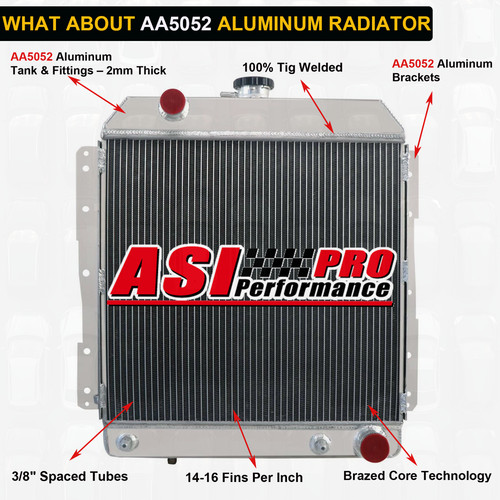 For 1958 CHEVY IMPALA CAPRICE BELAIR V8 Engine 3 CORE ALUMINUM RADIATOR ...