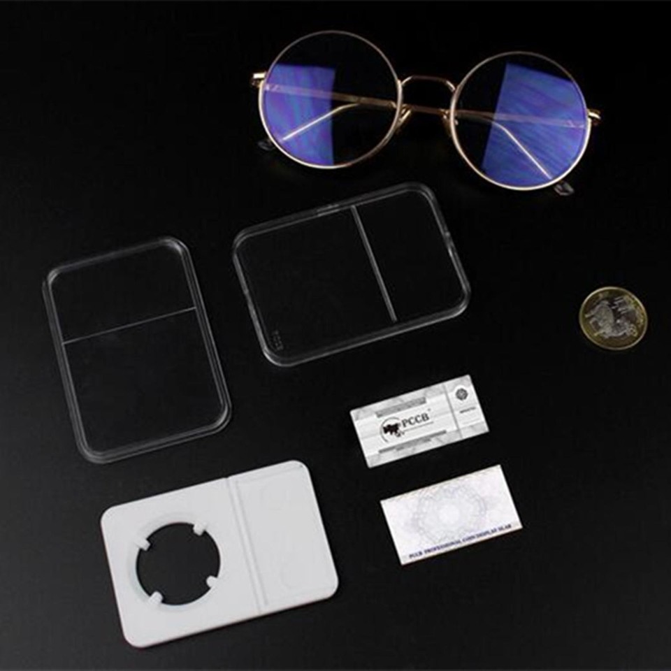 Clear Coin Collection Box PCCB NGC Display Museum/Home/Office Coin Base ...