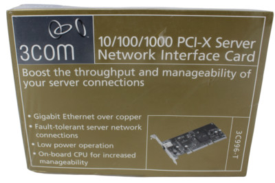 New Still Sealed 3Com 3C996-T 10/100/1000 PCI-X Server Network ...
