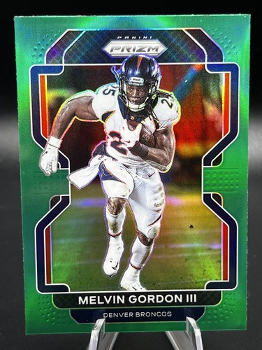 2021 Panini Prizm Green Parallel Card #202 Melvin Gordon III Denver ...