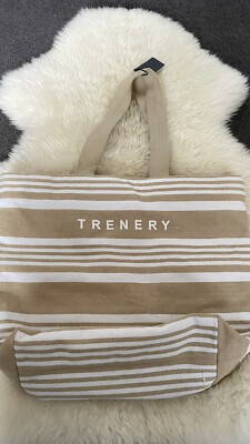 Trenery Tote Shoulder Handbag Hand Bag Beige And White Brand New | eBay