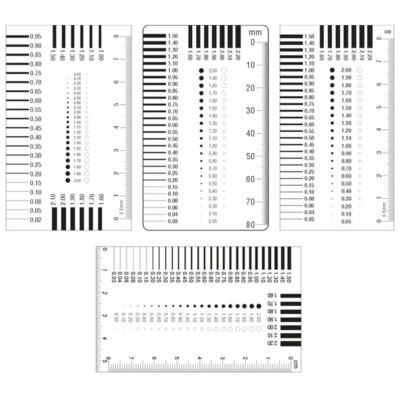 2PCS Microscope Accessories Micrometer Calibration Ruler Transparent ...