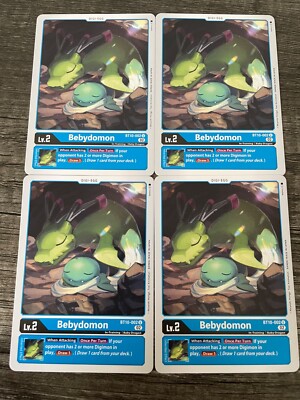 x4 Bebydomon BT10-002 U Playset Digimon TCG Xros Encounter | eBay
