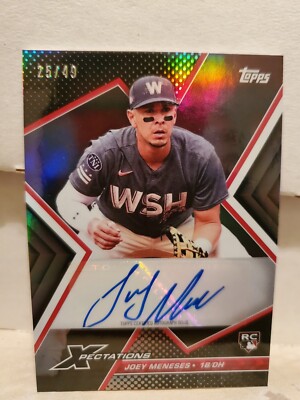 Joey Menesis 2023 Topps Xpectations Iridescent Auto /49 Rookie Card RC ...