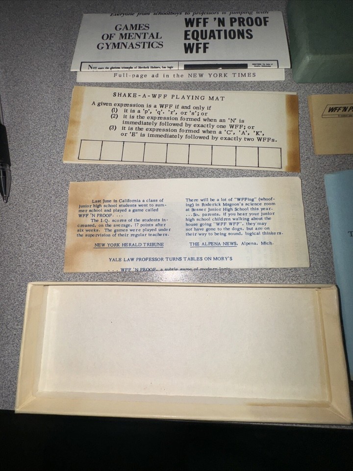 1960’s WFF The Beginner’s Game Of Modern Logic By Layman E Allen IOB | eBay