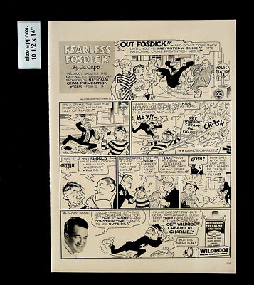 1955 Wildroot Cream Oil Hair Tonic Comic Fearless Fosdick Vintage Print ...