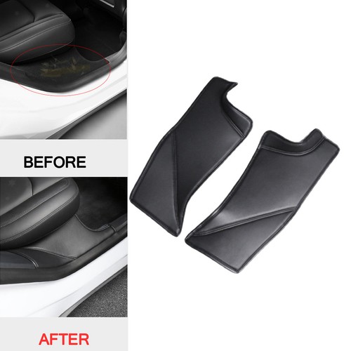 2Pcs Car Rear Door Sill Protector Anti Kick Pad Trim for Tesla Model Y ...