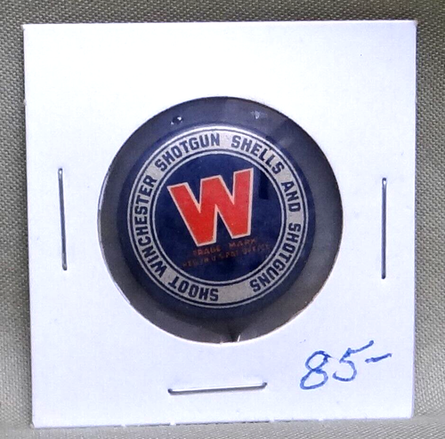 Winchester "Shoot Winchester Shotshells & Shotguns", Celluloid Pinback ...