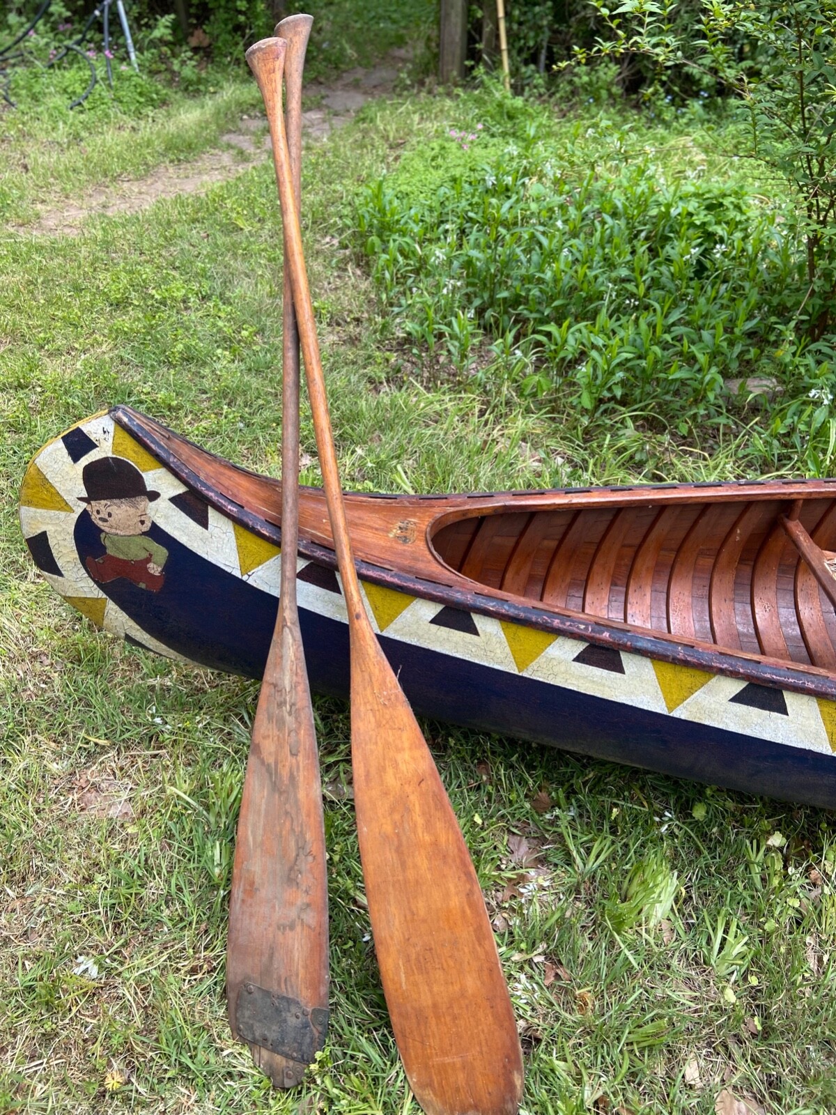 1921 Old Town Canoe 16' - Wood & Canvas (including paddles) | eBay