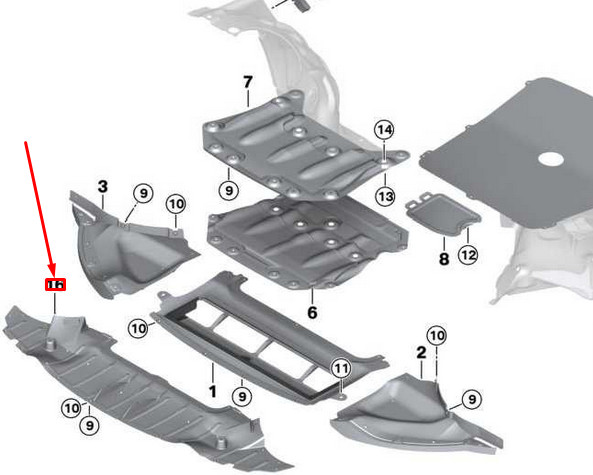 Genuine BMW OEM 51758064138 Engine Compartment Shielding Front for sale ...