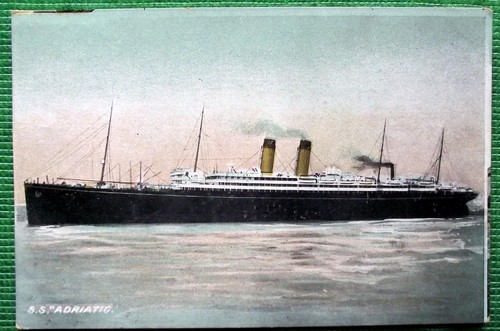 Carte postale SS Adriatic White Star Shipping Line c1900 | eBay