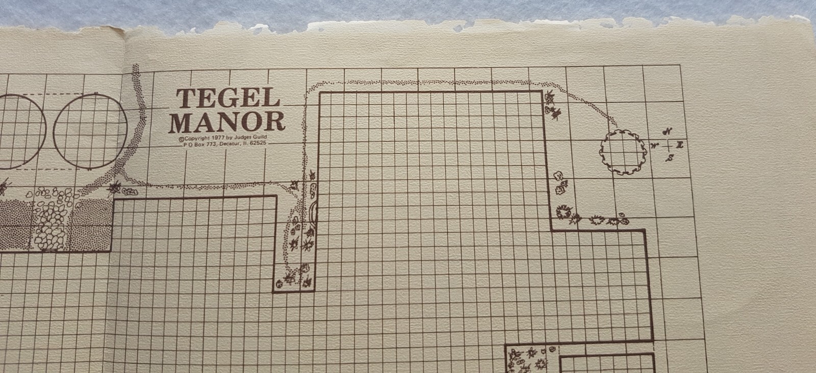 Tegel Manor Guidelines Booklet L, Two Map Sheets, Judges Guild, 1977 ...
