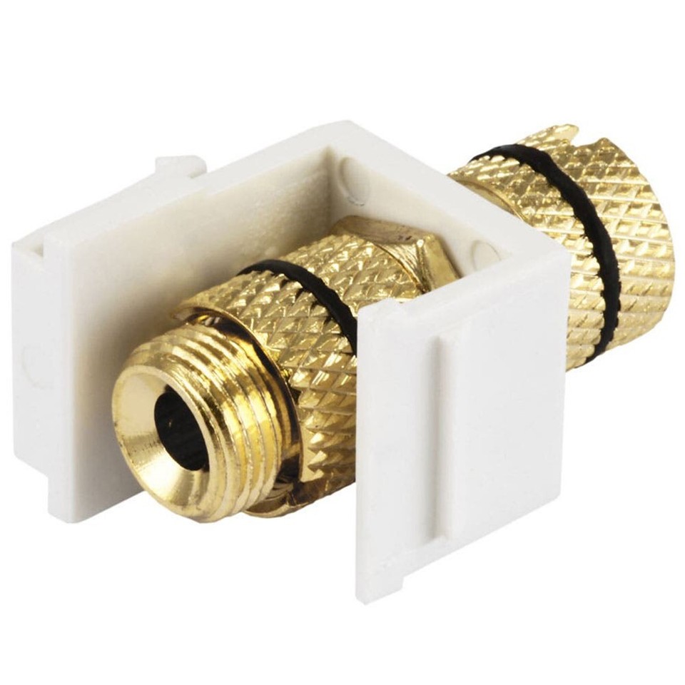 10 Pcs Banana Keystone Jack Audio Speaker Wire Screw Snap In Black Ring ...