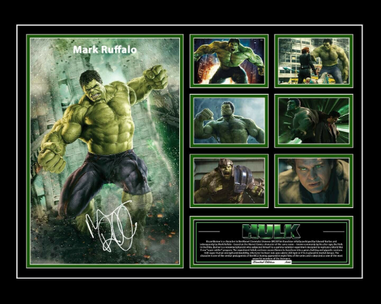 Mark Ruffalo As The Hulk Photo Poster Limited Edition Framed ...
