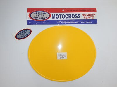 PRESTON PETTY MOTOCROSS ENDURO NUMBER PLATE PLASTIC YELLOW VINTAGE ...