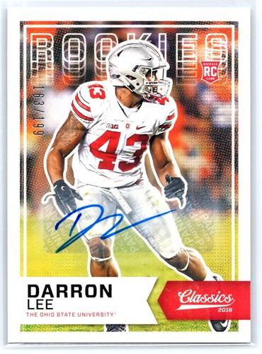 Darron Lee 2016 Panini Classics #240 163/199 Auto Significant ...