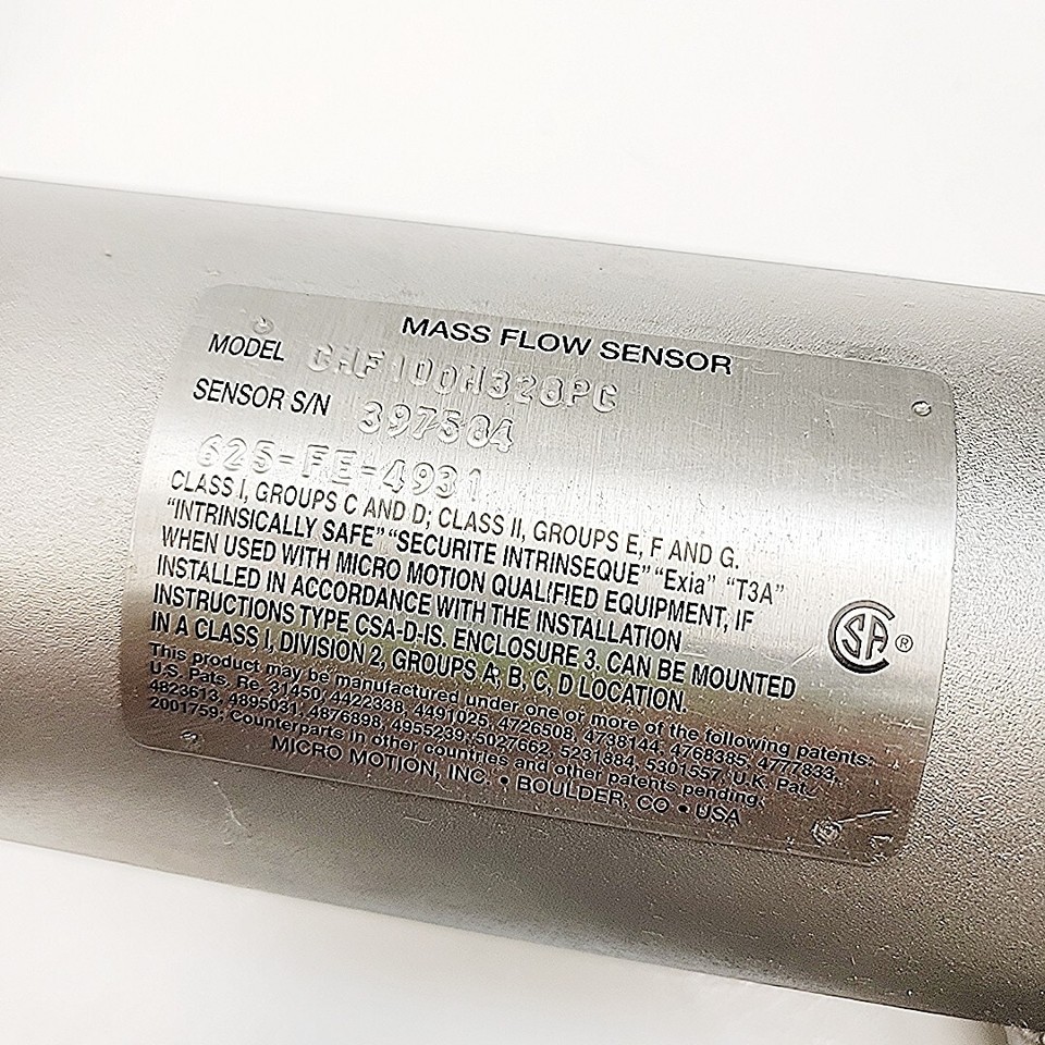 Micro Motion CMF100M328PC Mass Flow Sensor | eBay