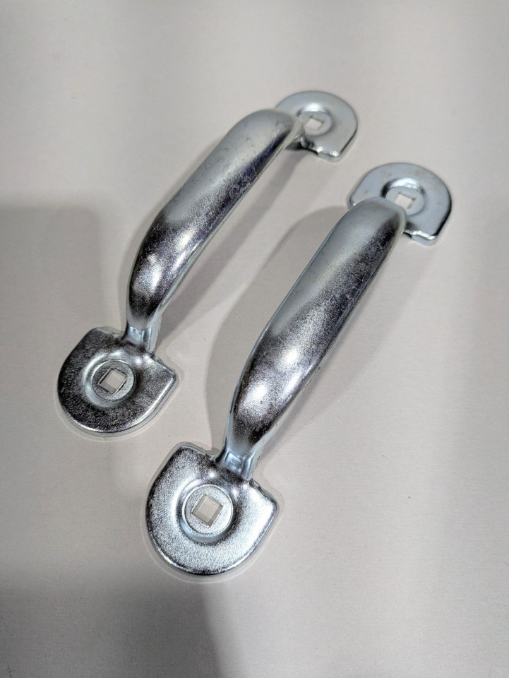 2 Garage Door Lift Handles Closed Grip 7" Long with Hardware Included ...