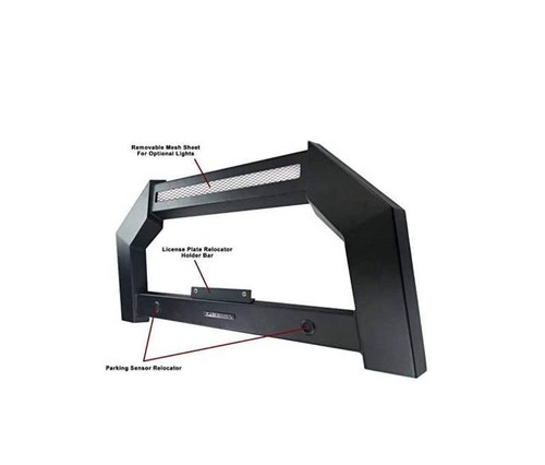 Black Horse ARMOUR Bull Bar Push Guard Matte Black Fits 2019-2026 GMC ...